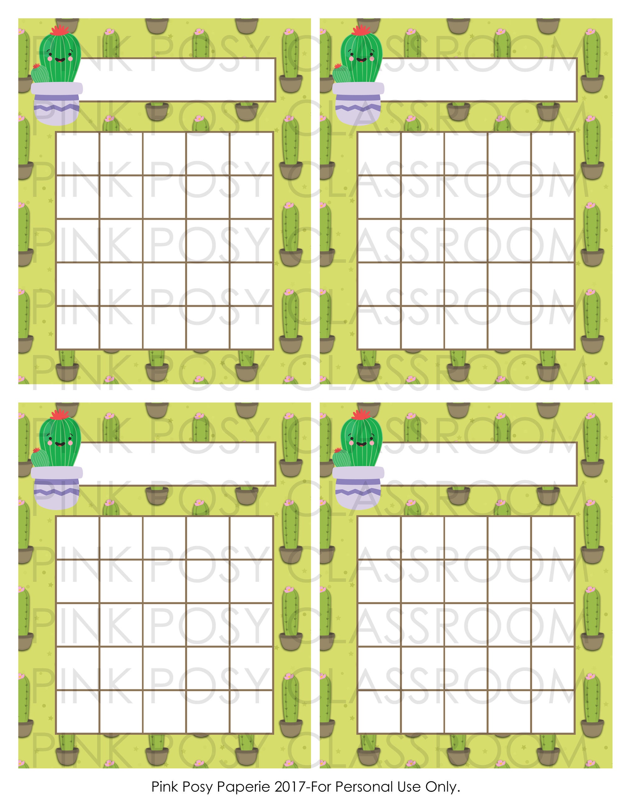 Editable Reward Charts, Cactus Reward Charts, Classroom Decorations ...