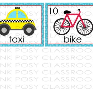 Transportation Vocabulary Cards, Transportation Printable, Literacy ...