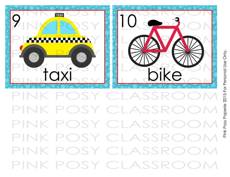 Transportation Vocabulary Cards, Transportation Printable, Literacy ...