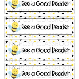 Bee Bookmarks, Printable Bookmarks for Kids, Bee a Good Reader ...