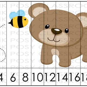 Woodland Puzzles Skip Counting Number Puzzles Classroom - Etsy
