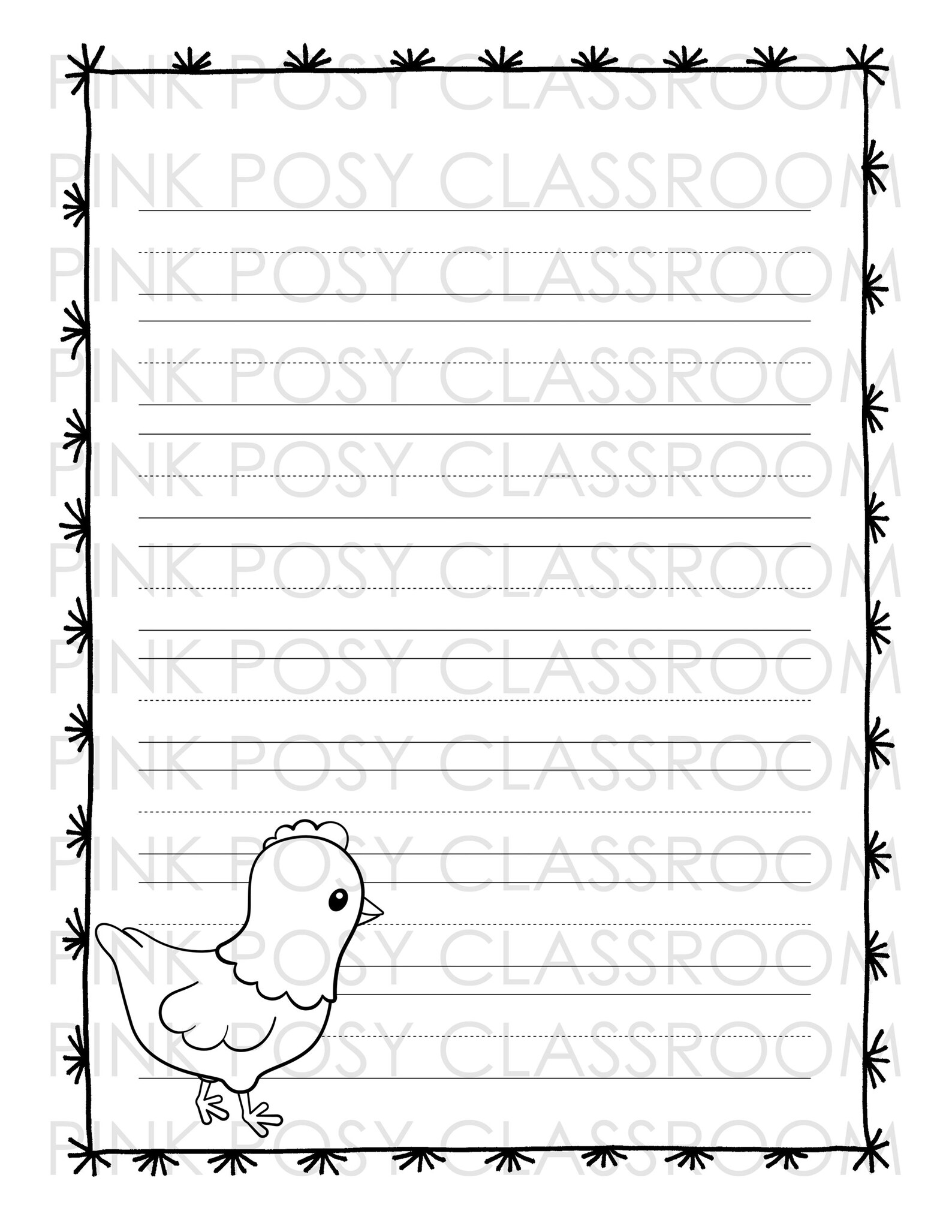 Farm Animals Writing Paper, Farm Animals Stationery, Printable Paper ...
