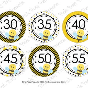 Clock Number Labels, Classroom Decor, Telling Time, Bee Theme, School ...