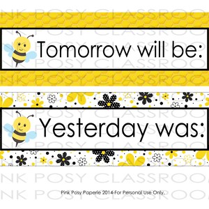Bee Calendar Set, Classroom Calendar Set, Classroom Decor, Number ...