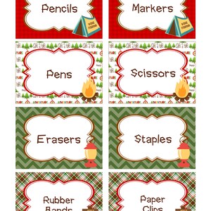Camping Bin Labels, Editable Classroom Labels, Camper Classroom Decor ...