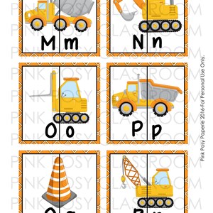 Construction Puzzles, Letter Matching, Alphabet Puzzles for Toddlers ...