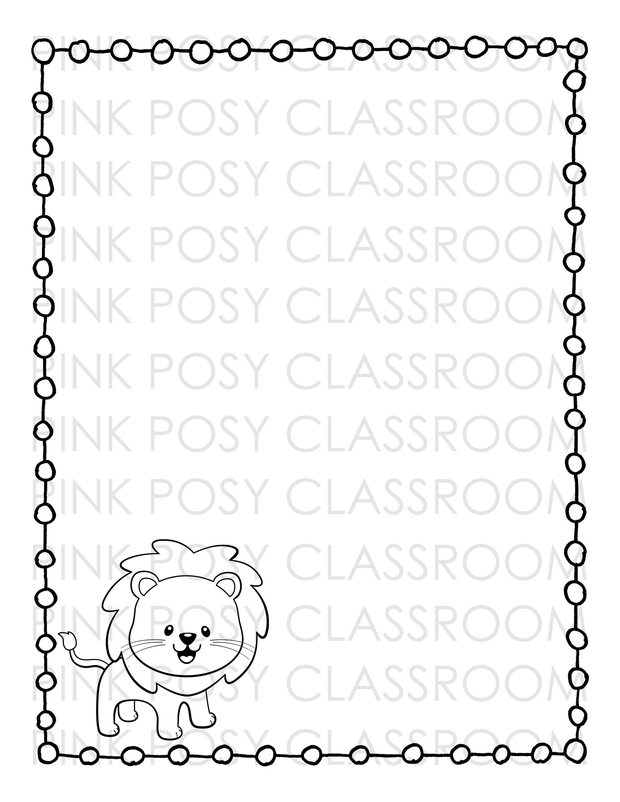 Jungle Animals Writing Paper Safari Stationery Printable - Etsy