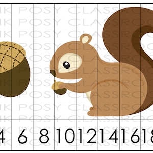 Woodland Puzzles Skip Counting Number Puzzles Classroom - Etsy