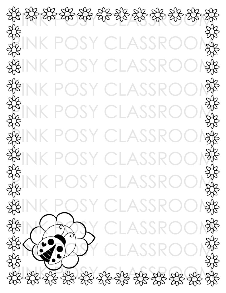 Ladybug Writing Paper Ladybug Stationery Printable Paper - Etsy