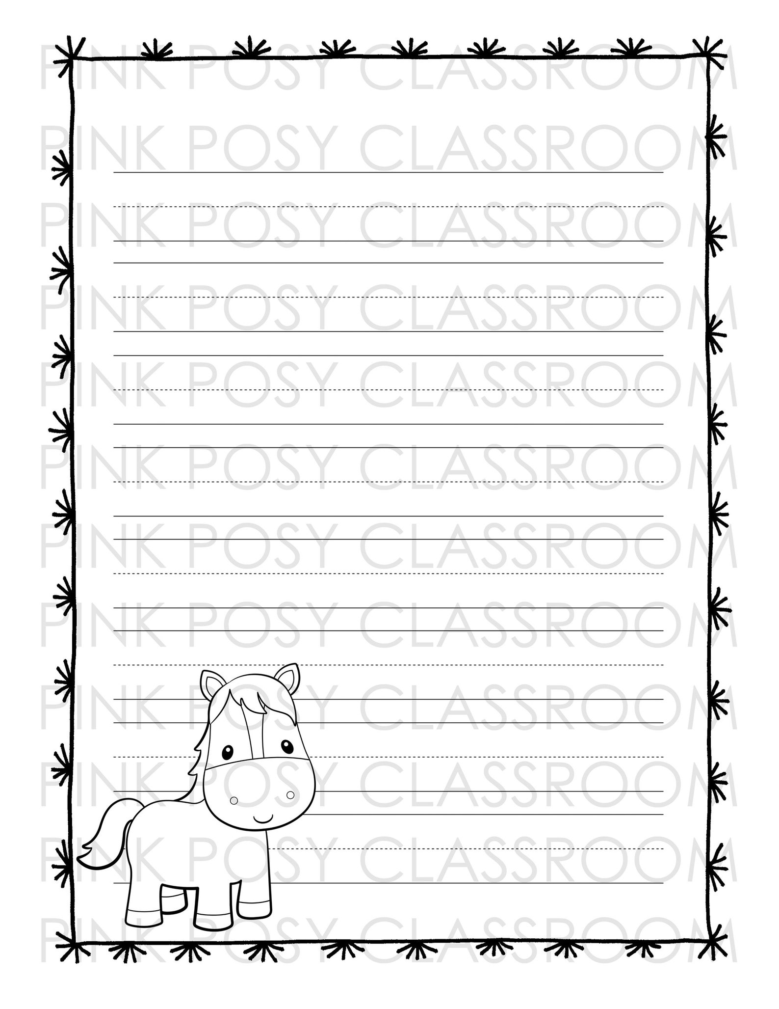 Farm Animals Writing Paper, Farm Animals Stationery, Printable Paper ...