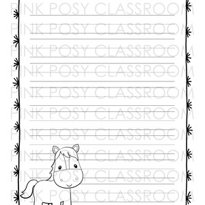 Farm Animals Writing Paper, Farm Animals Stationery, Printable Paper ...