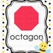 Bee Shape Posters, Classroom Decor, 2D Shape Posters, Printable Shape ...
