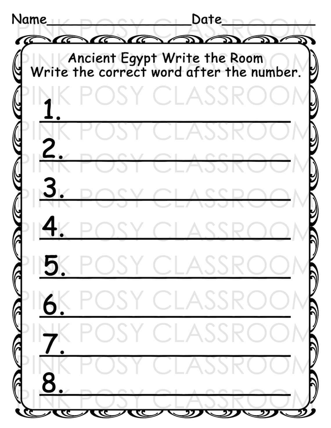 Ancient Egypt Vocabulary Cards Egypt Printable Literacy - Etsy