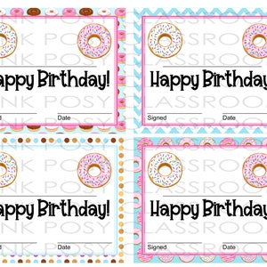 Happy Birthday Certificate, Donut Birthday Certificate, Classroom ...