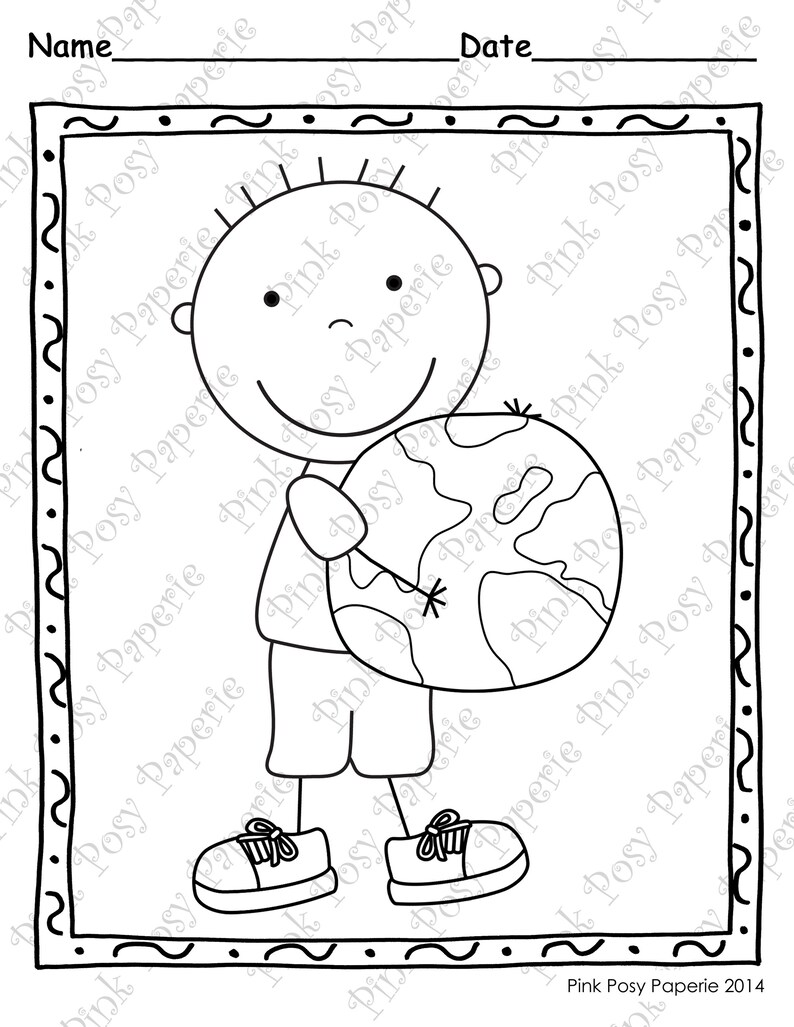 Earth Day Coloring Pages, Earth Day Printable, Earth Day Games, Earth ...
