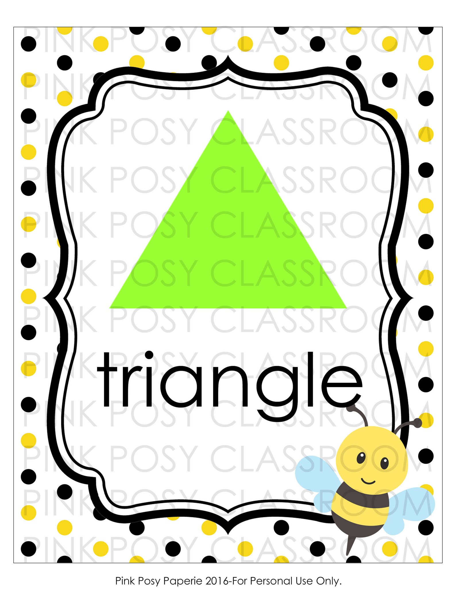 Bee Shape Posters Classroom Decor 2D Shape Posters - Etsy
