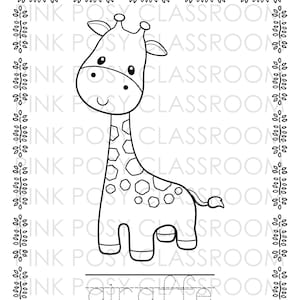 Jungle Animals Coloring Pages, Color Trace the Word, Safari Animals ...