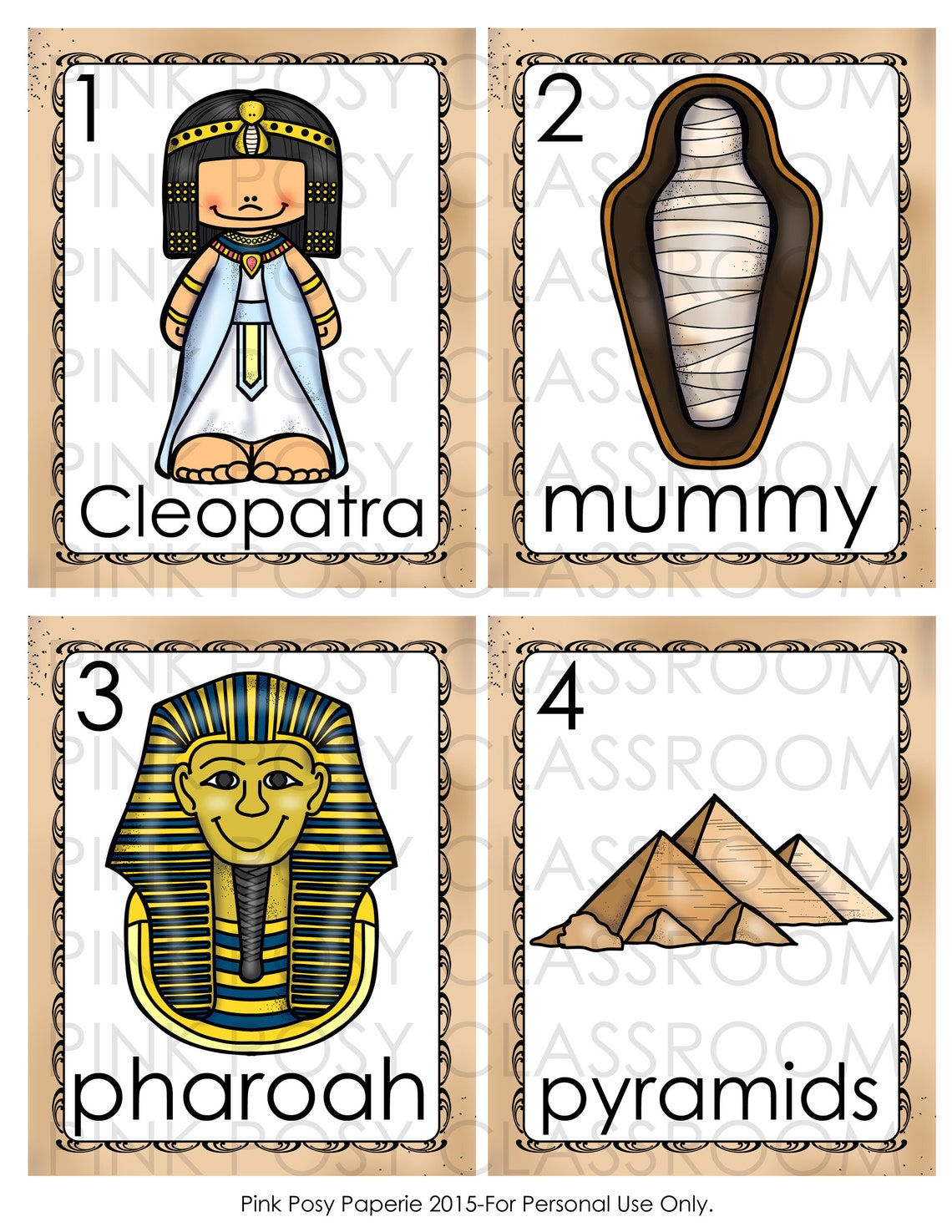 Ancient Egypt Vocabulary Cards, Egypt Printable, Literacy Center ...