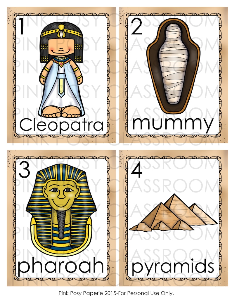 Ancient Egypt Vocabulary Cards, Egypt Printable, Literacy Center ...