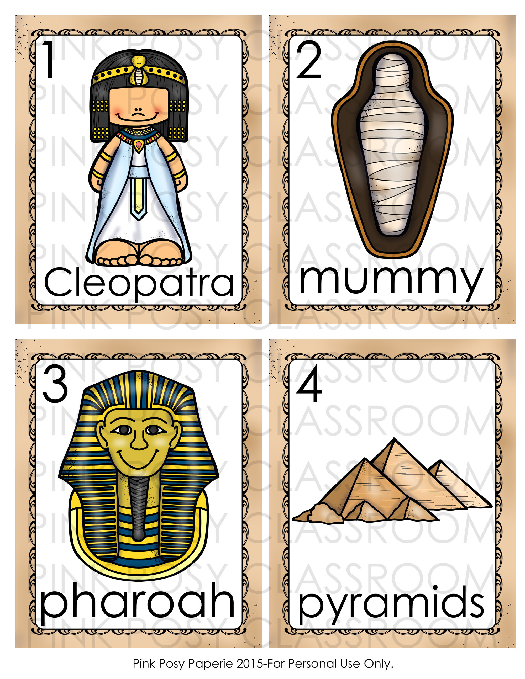 Tarjetas de vocabulario del antiguo Egipto, imprimible de Egipto ...