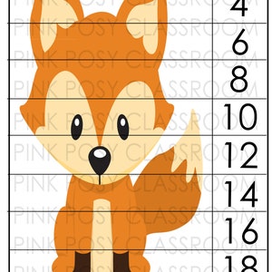 Woodland Puzzles Skip Counting Number Puzzles Classroom - Etsy