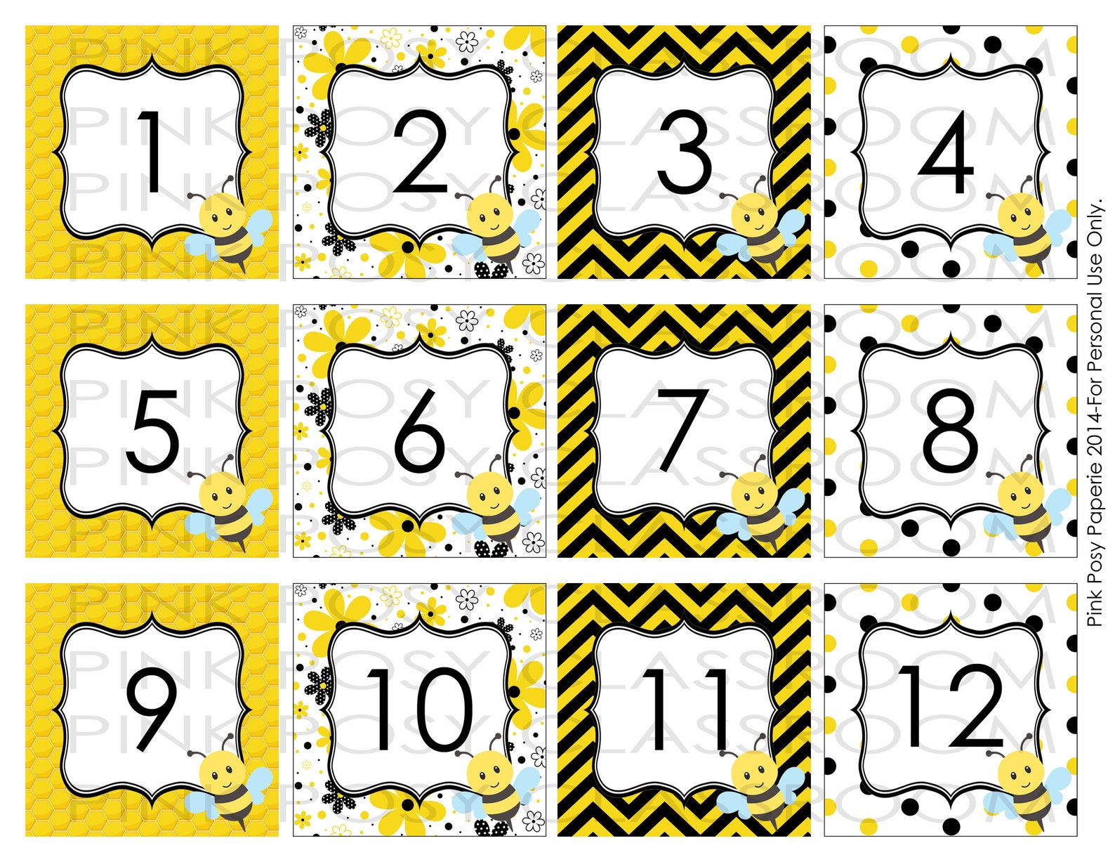 Bee Calendar Set, Classroom Calendar Set, Classroom Decor, Number ...