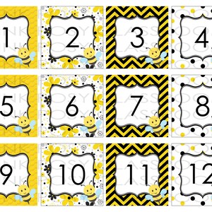 Bee Calendar Set, Classroom Calendar Set, Classroom Decor, Number ...