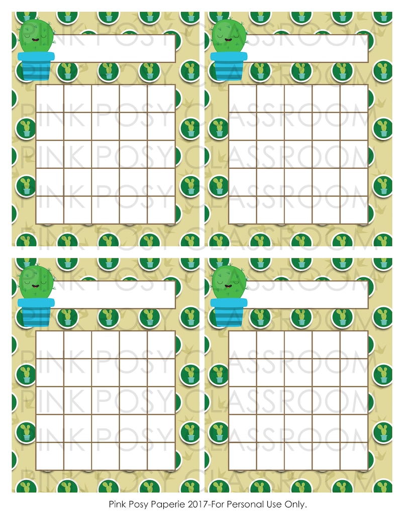 Editable Reward Charts, Cactus Reward Charts, Classroom Decorations ...