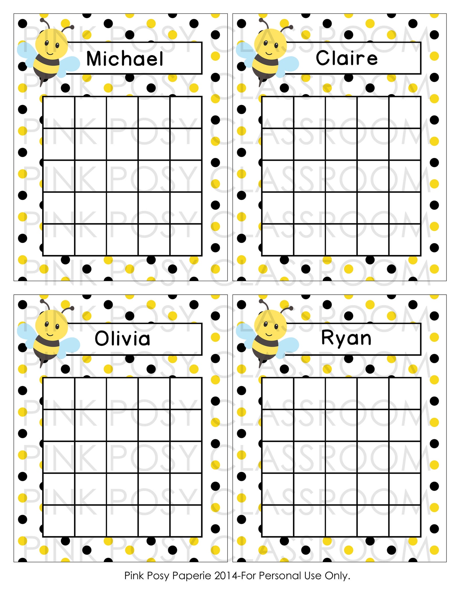 Editable Reward Charts, Bee Reward Charts, Classroom Decorations ...