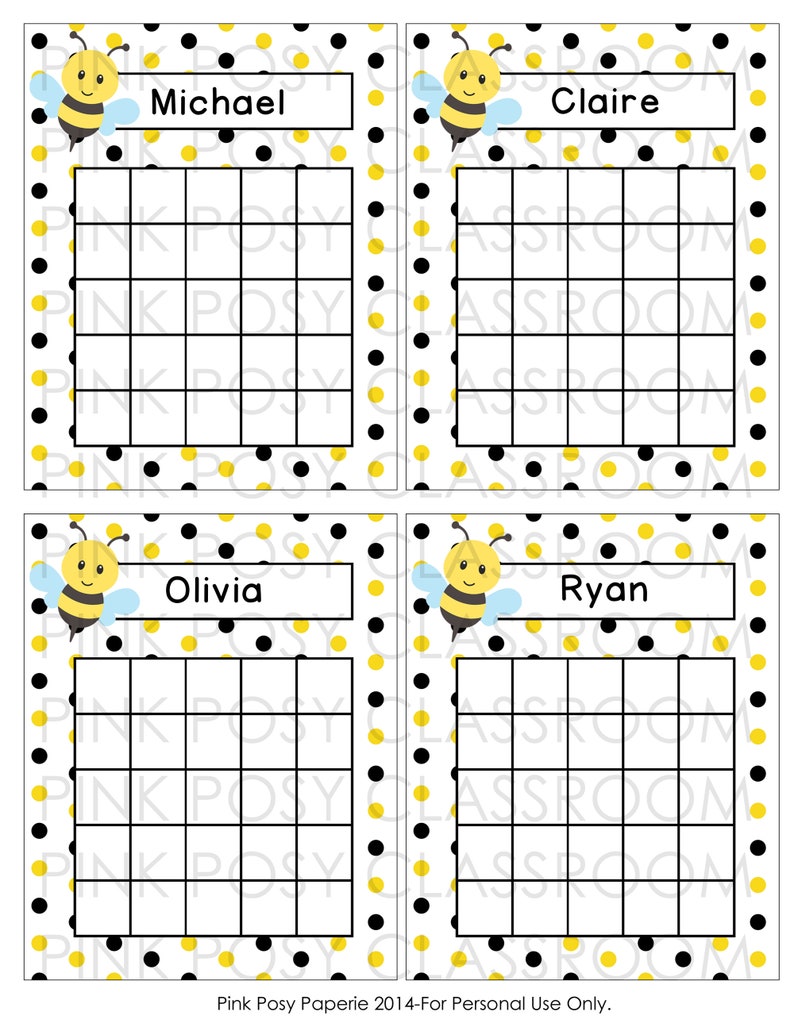 Editable Reward Charts, Bee Reward Charts, Classroom Decorations ...