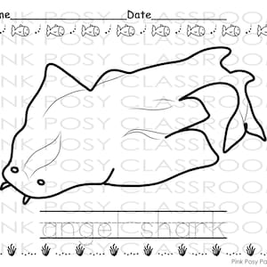 Shark Coloring Pages, Color and Trace the Letters, Printable Shark ...