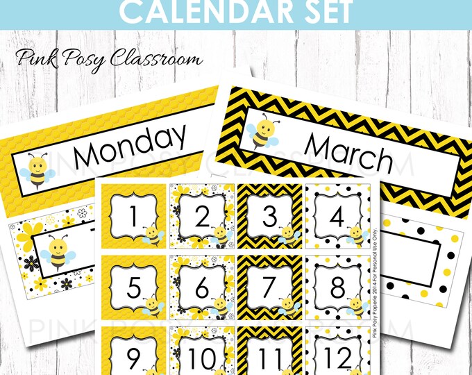Birthday Calendar Birthday Chart Bees Classroom Decor Teacher Gift - Etsy