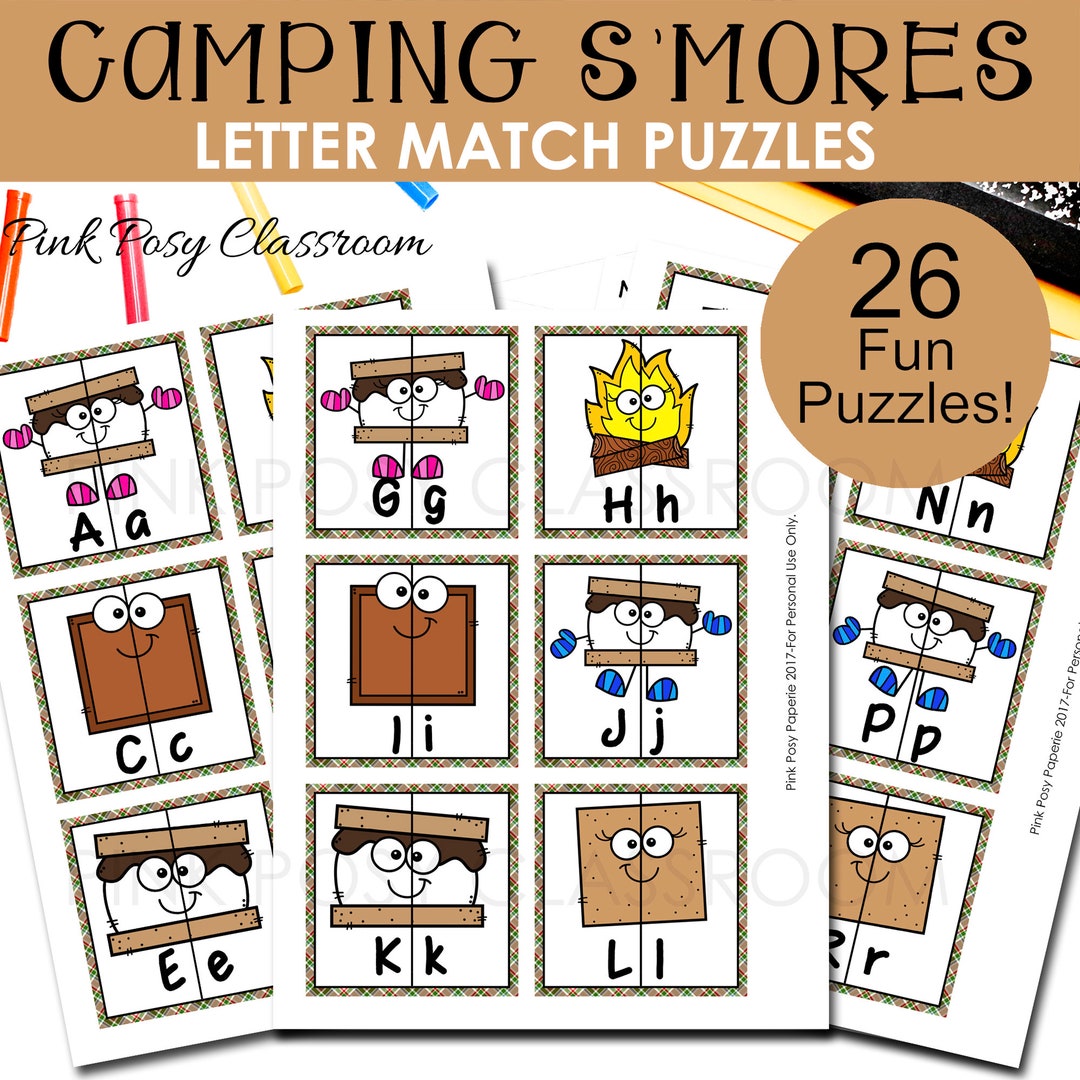Camping Puzzles, Teacher Resource, Alphabet Puzzles, Classroom Games ...