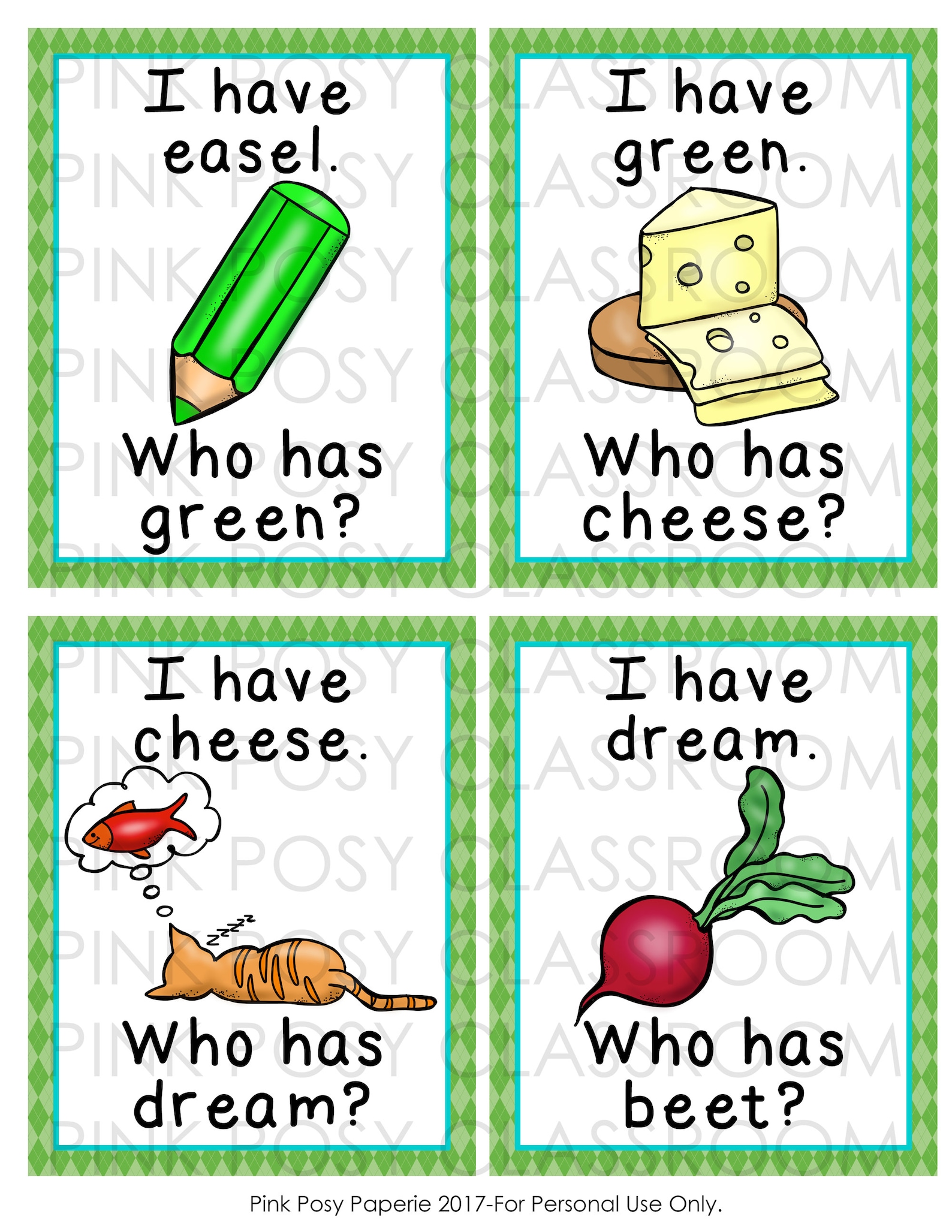 Long E Vowel Teams, I Have Who Has Card Game, Ee and Ea Words, Long ...
