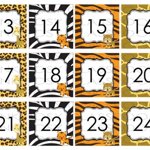 Jungle Calendar Set, Classroom Calendar Set, Classroom Decor, Safari ...
