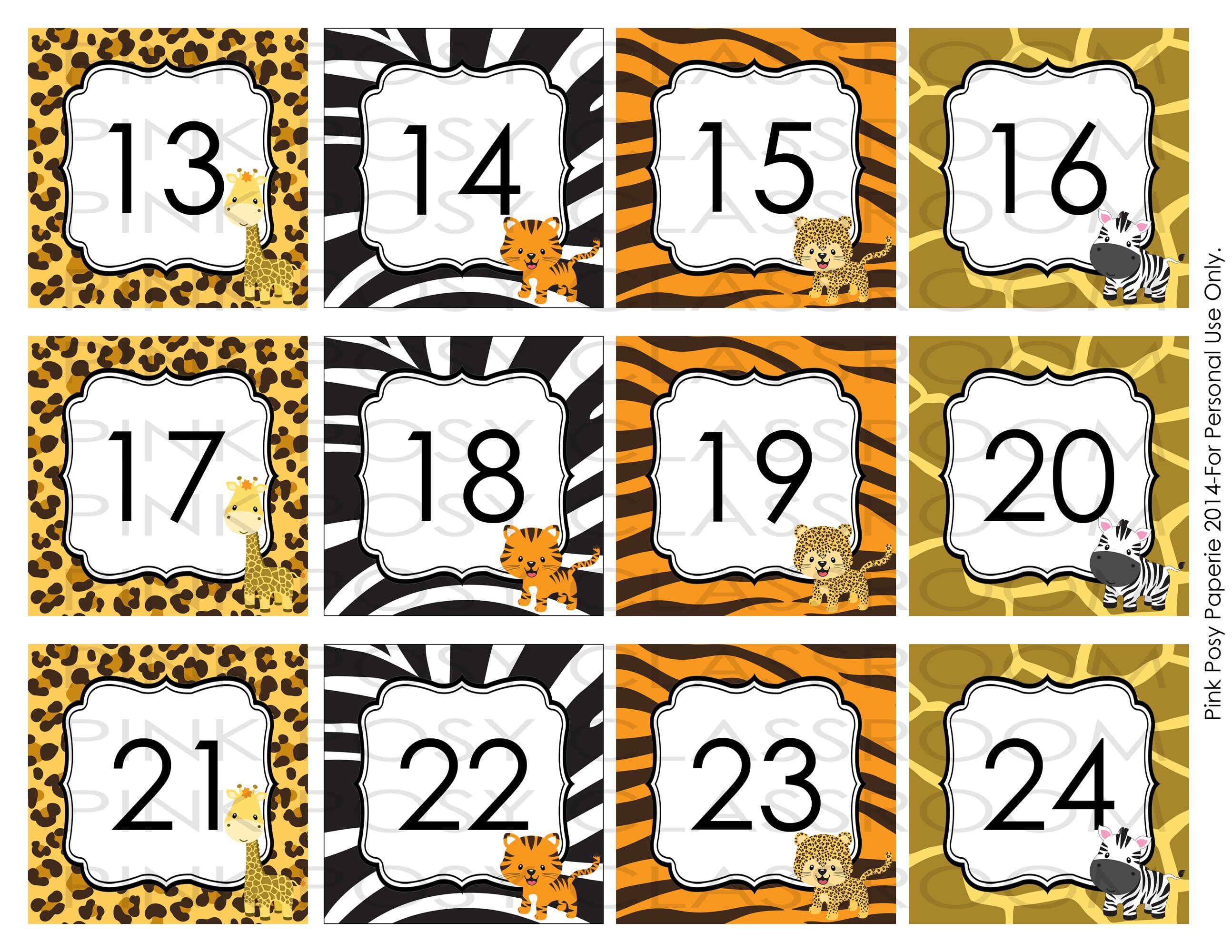 Jungle Calendar Set, Classroom Calendar Set, Classroom Decor, Safari ...