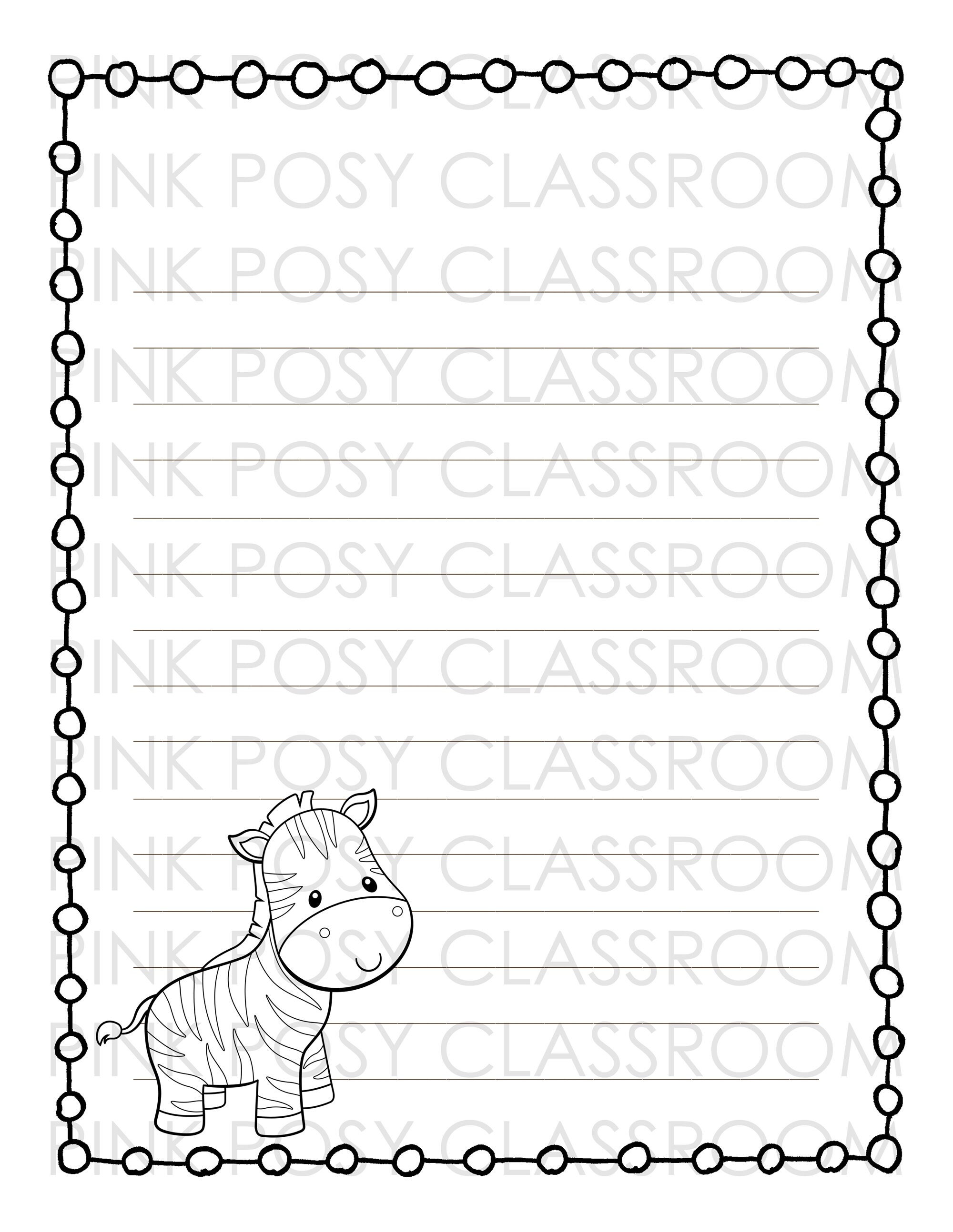 Jungle Animals Writing Paper Safari Stationery Printable - Etsy