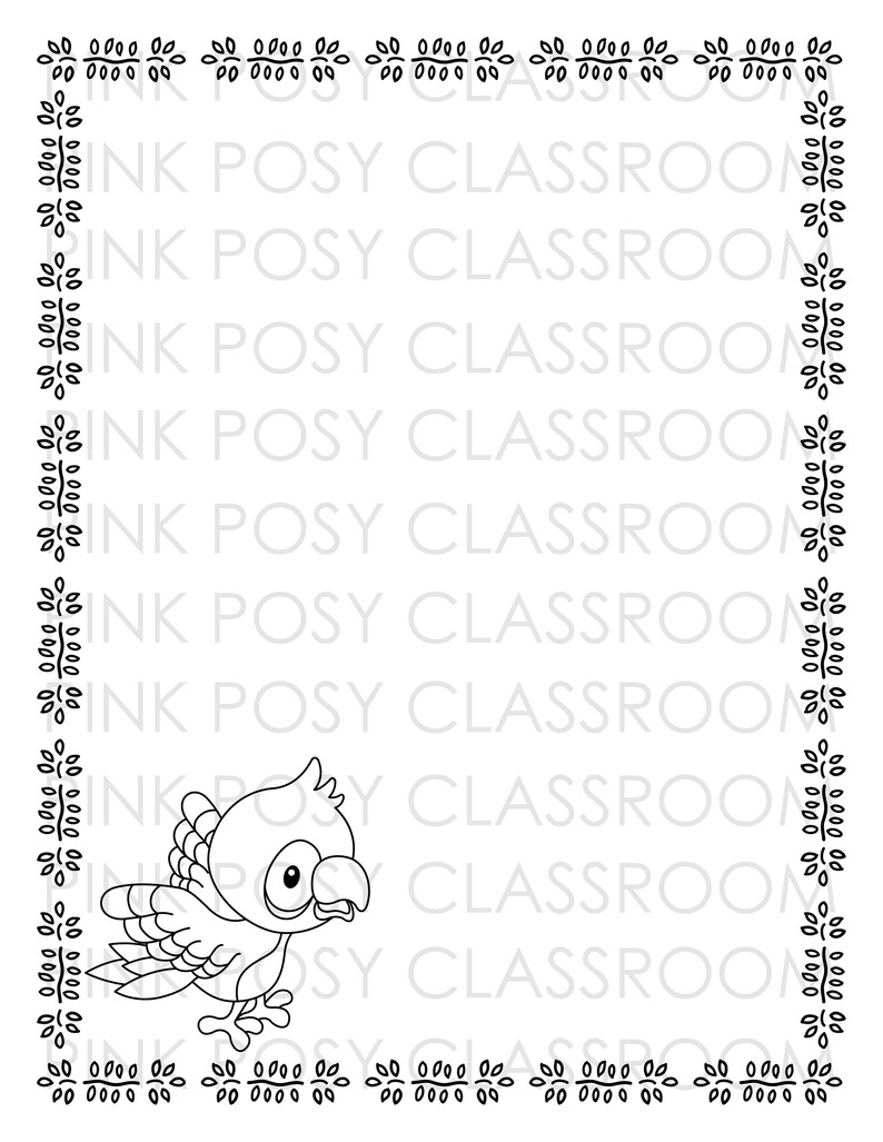 Rainforest Animals Writing Paper Rainforest Stationery - Etsy