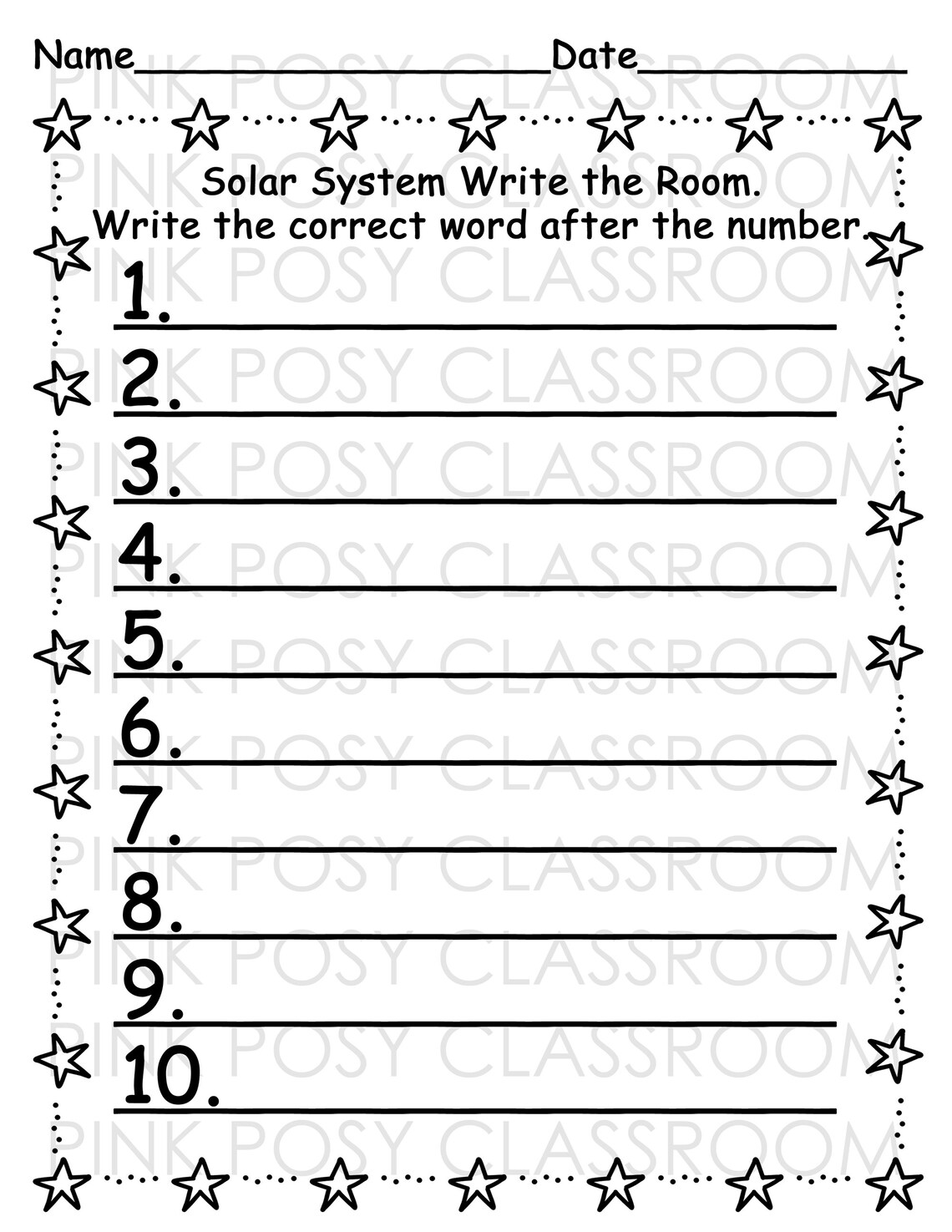 Solar System Vocabulary Cards, Solar Systems Printable, Planets ...