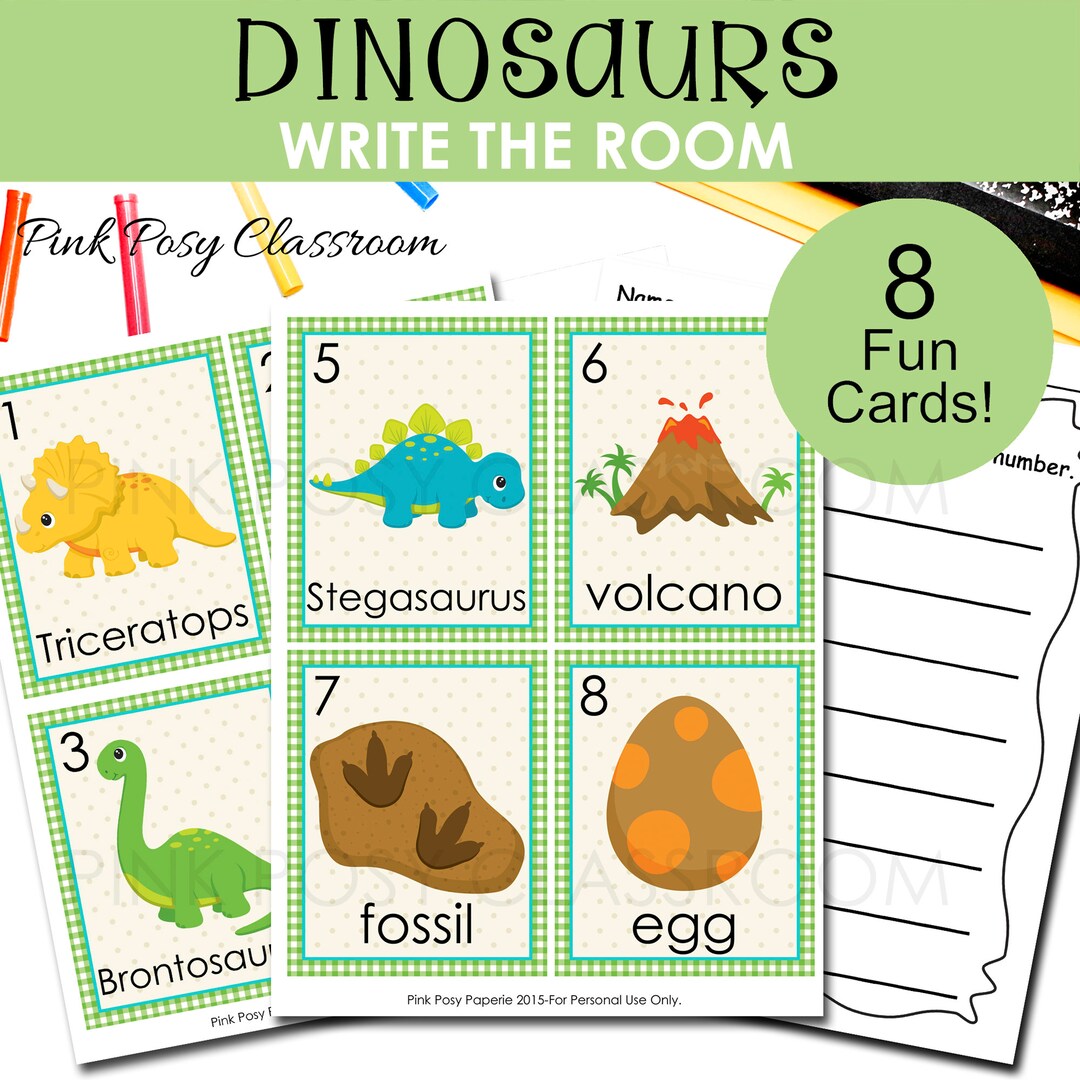 Dinosaur Vocabulary Cards Dinosaur Printable Literacy - Etsy