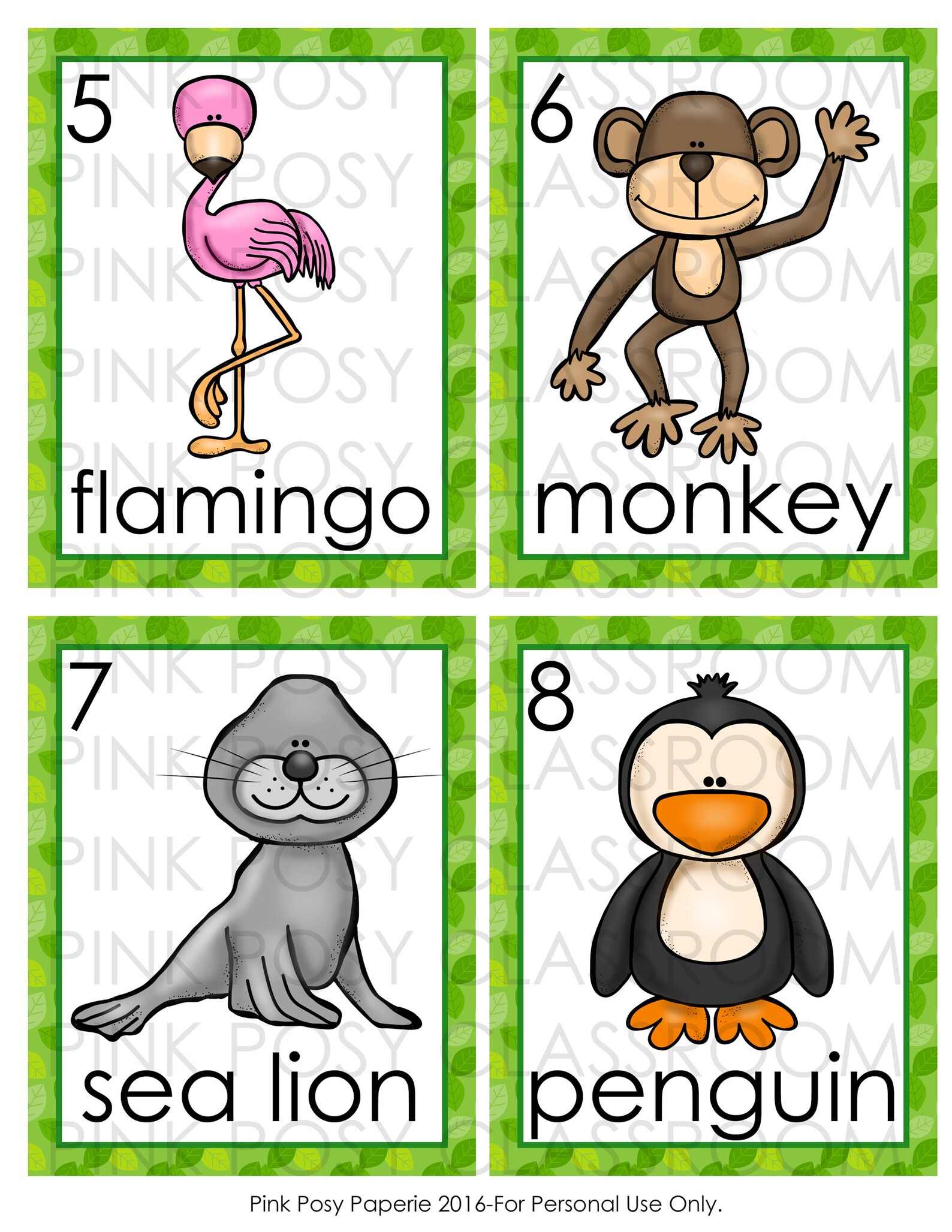 Zoo Animals Vocabulary Cards, Zoo Animal Printable, Literacy Center ...