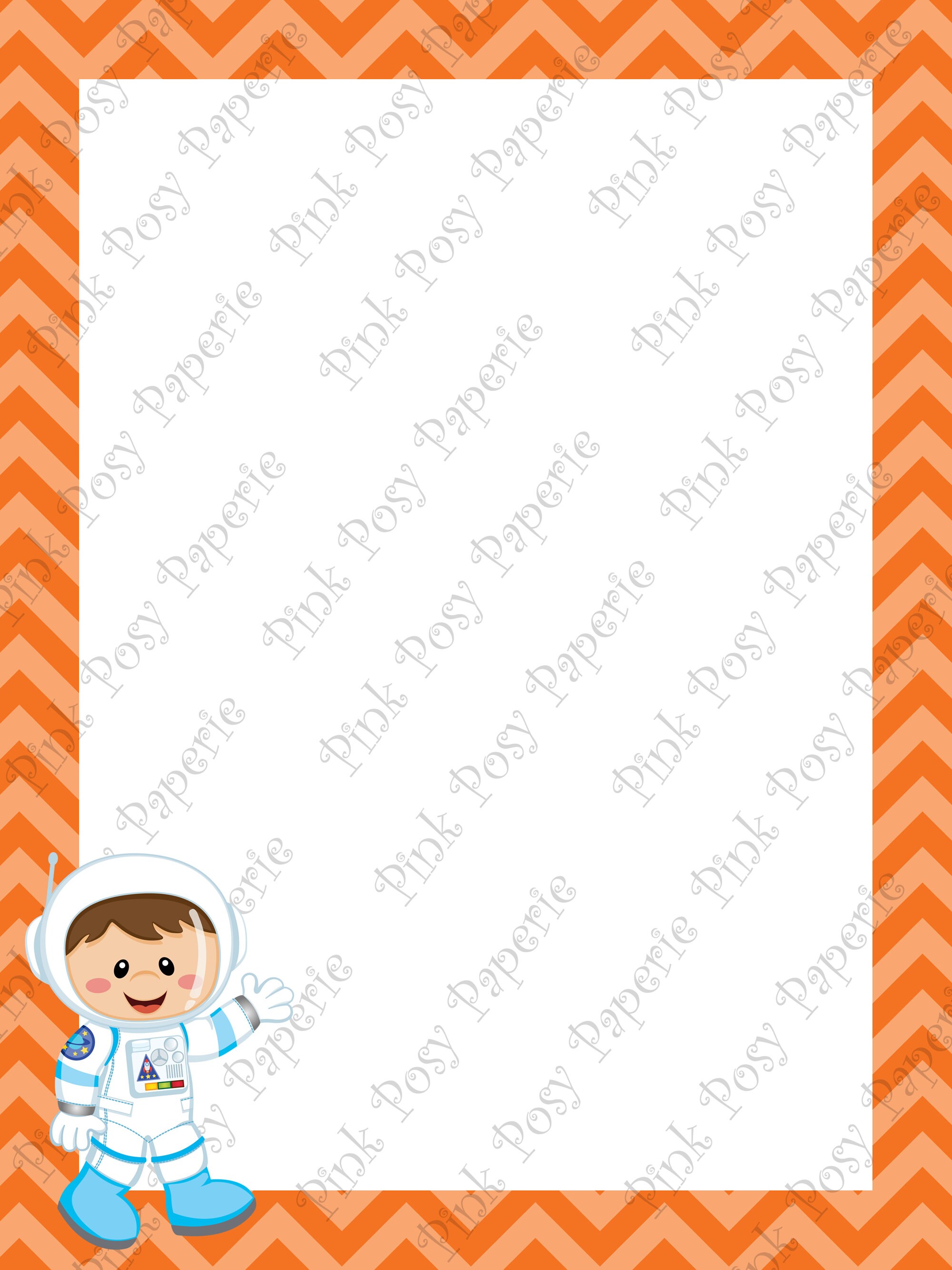 Outerspace Writing Paper, Outer Space Printable Paper, Lined Paper ...