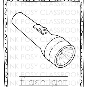 Camping Coloring Pages, Color and Trace the Word, Camping Activities ...
