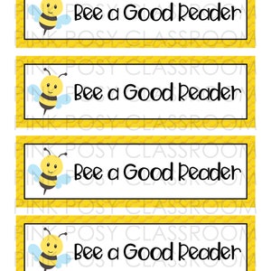Bee Bookmarks, Printable Bookmarks for Kids, Bee a Good Reader ...