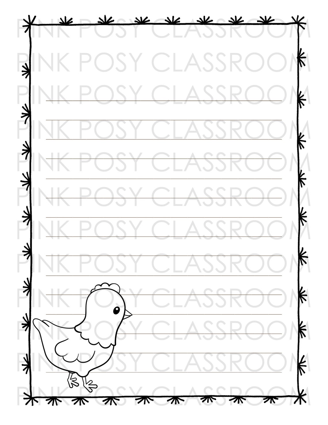Farm Animals Writing Paper, Farm Animals Stationery, Printable Paper ...