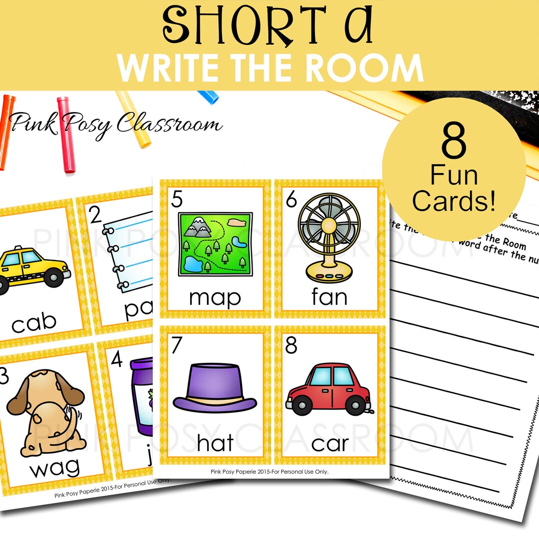 Short A Vocabulary Cards, Short Vowel Sound, CVC Word Families ...
