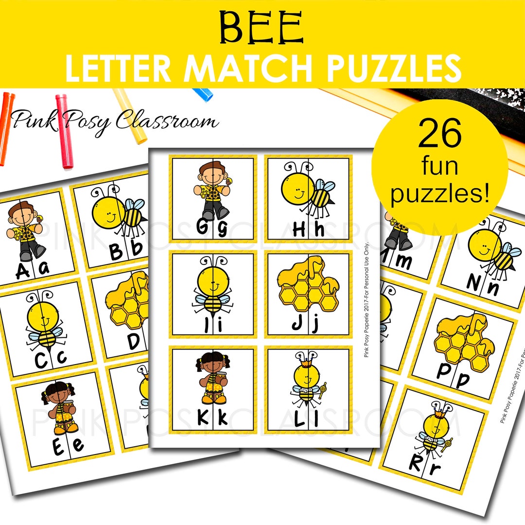 Bee Puzzles, Teacher Resource, Alphabet Puzzles, Classroom Games ...