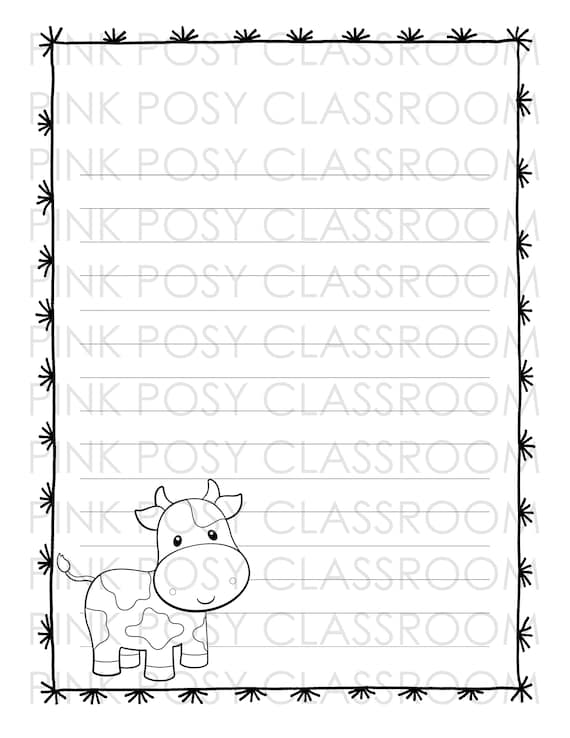 Animal Border Writing Paper