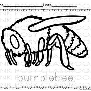 Insect Coloring Pages, Color and Trace the Letter, Insect Activities ...