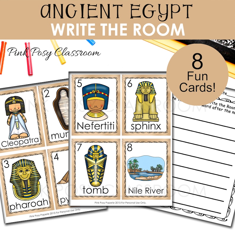 Ancient Egypt Vocabulary Cards, Egypt Printable, Literacy Center ...
